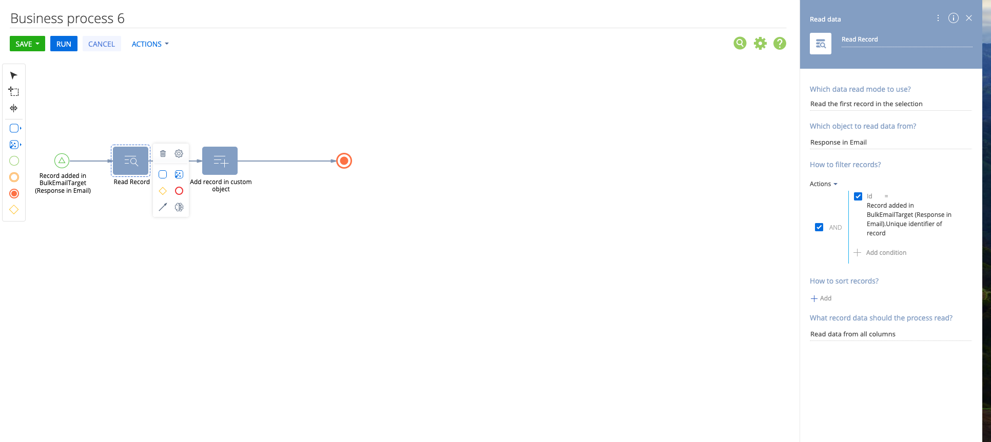 Trigger Business Process not working on BulkEmailTarget Object | Community Creatio